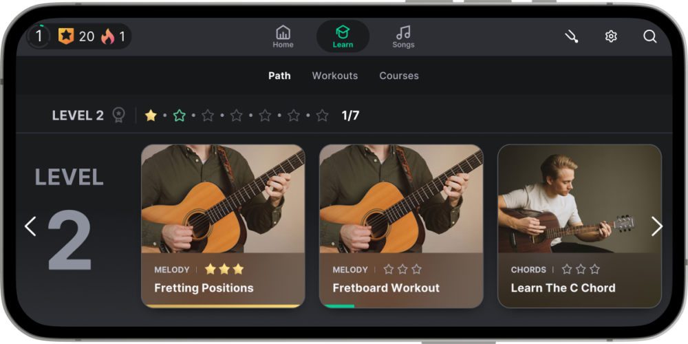 在线吉他课程 | 通过互动课程学习吉他 | Yousician